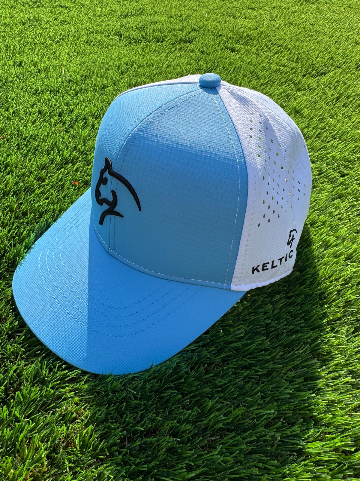The Keltic Cap - Light Blue & White – Keltic Golf